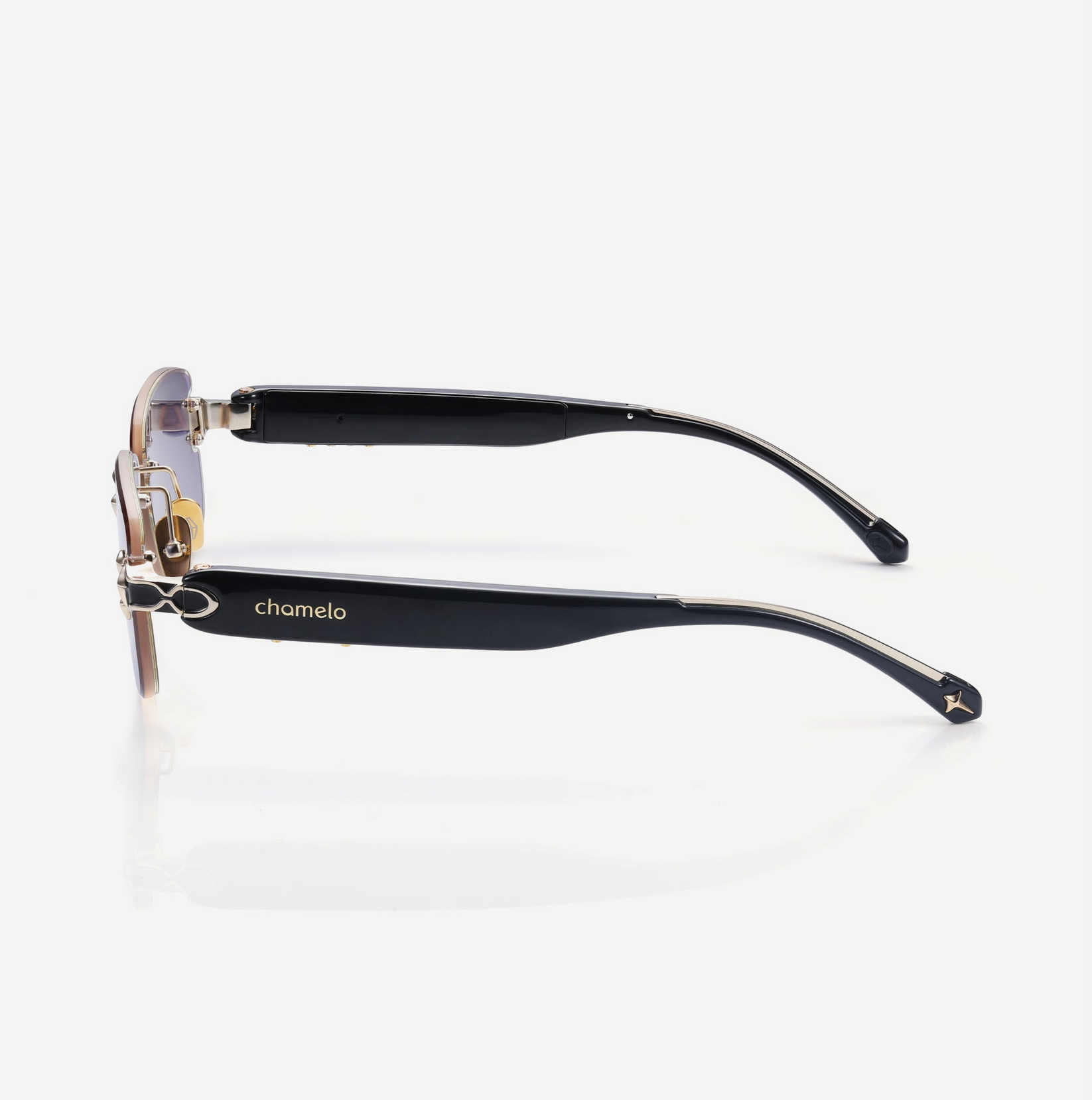 Aura Calm Black Gold Instant Color Changing Sunglasses – Chamelo